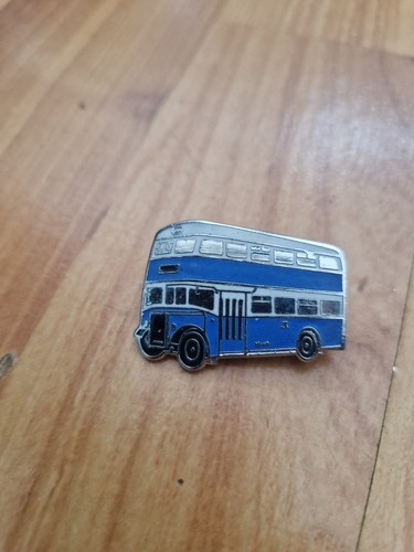 VINTAGE BLUE/WHITE D/DECK DOUBLE DECKER ALEXANDER DENNIS BUS ENAMEL PIN ...