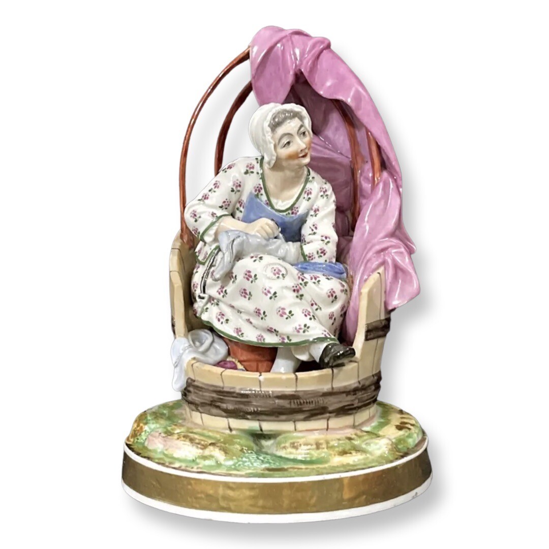 1840 Jacob Petit Antique Porcelain Figurine Shoemaker & Laundress ...