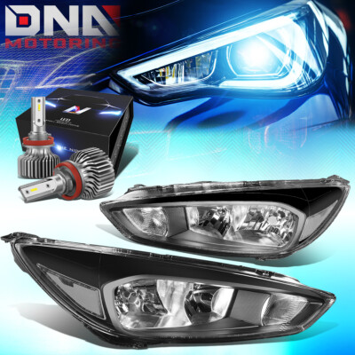 FOR 2015-2018 FORD FOCUS TURN SIGNAL HEADLIGHT LAMP W/LED KIT SLIM ...