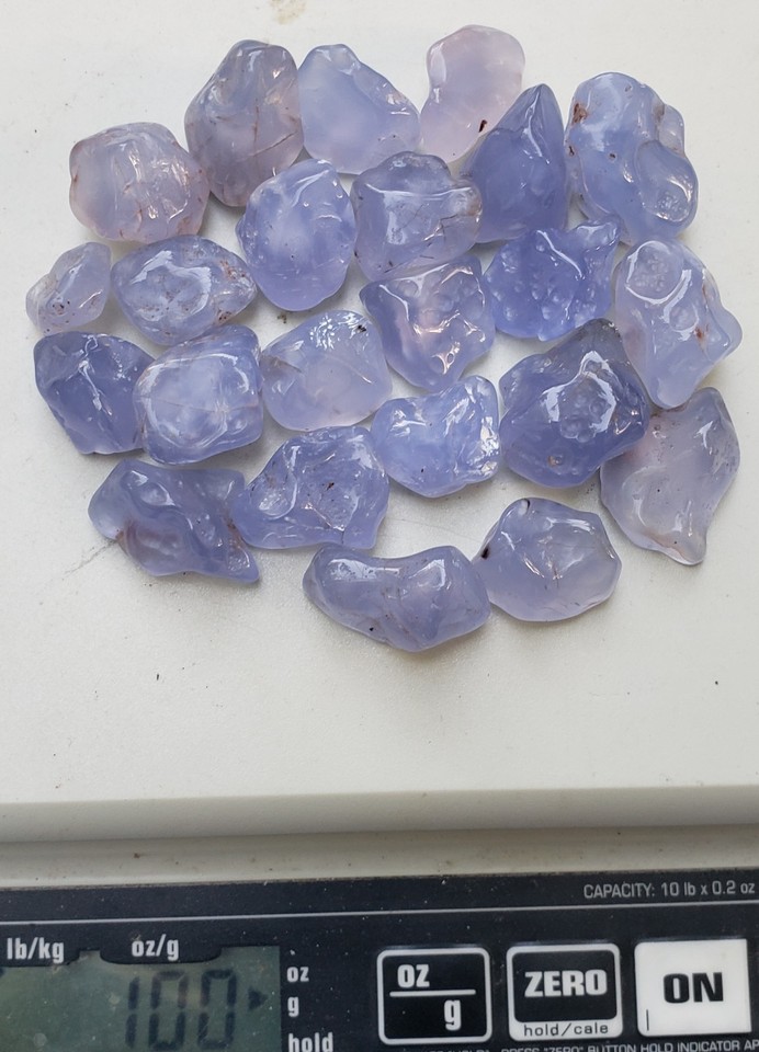 100g RARE BRIGHT BLUE AGATE MICRO GEMS - CHIHUAHUA MEXICO - AWESOME LOT ...