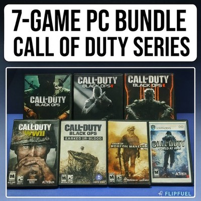 Call of Duty DVD PC Lot (7 Games) – CoD 2 CE, WWII, BO1-3, MW2, World ...