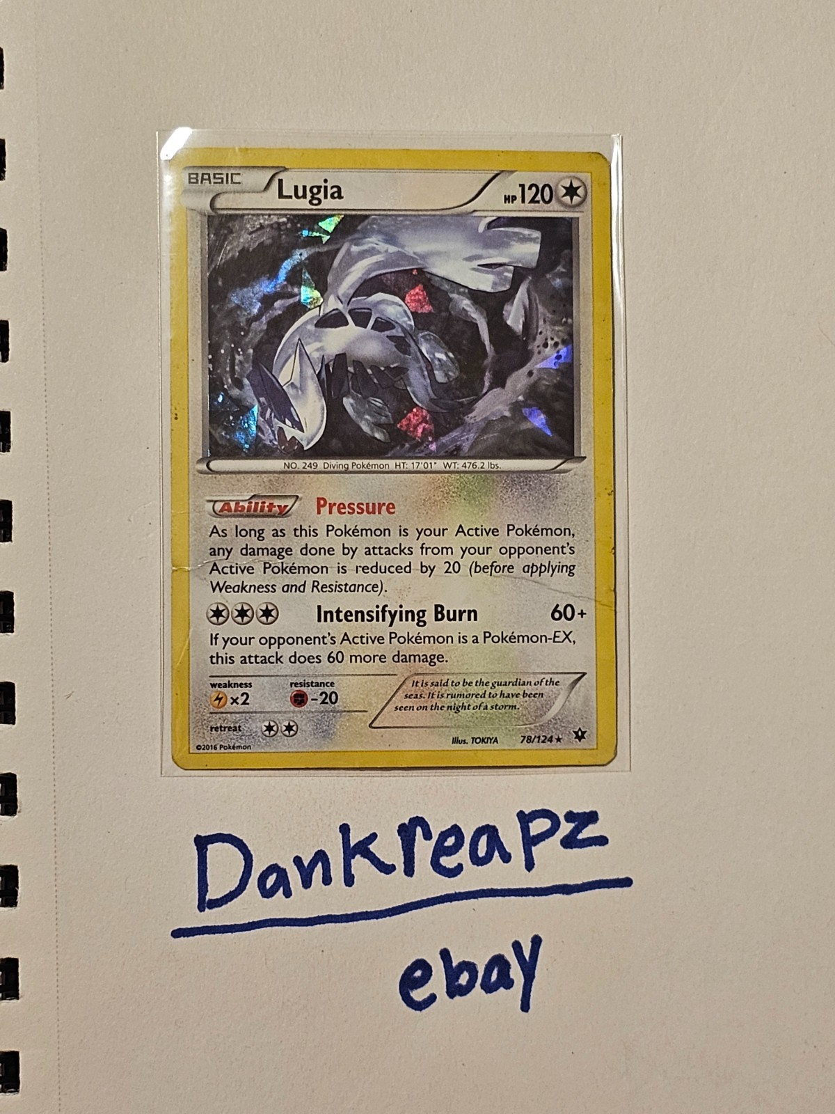 Pokémon TCG Lugia Fates Collide 78/124 Exclusive Cracked Ice Holo | eBay