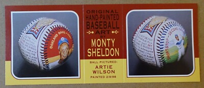 1998 Artie Wilson Triple Fold Advertising Card - Monty Sheldon Painted ...