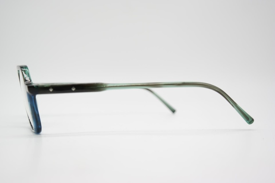 Glasses Res / Rei Alvar 453 Green Blue Angular Frames Eyeglasses New | eBay