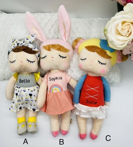 Personalized 14” Metoo Plush doll Baby’s First Gift Baby Shower Baby ...