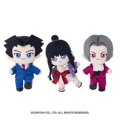 24cm Official Ace Attorney Phoenix Wright Miles Edgeworth Plush Doll ...