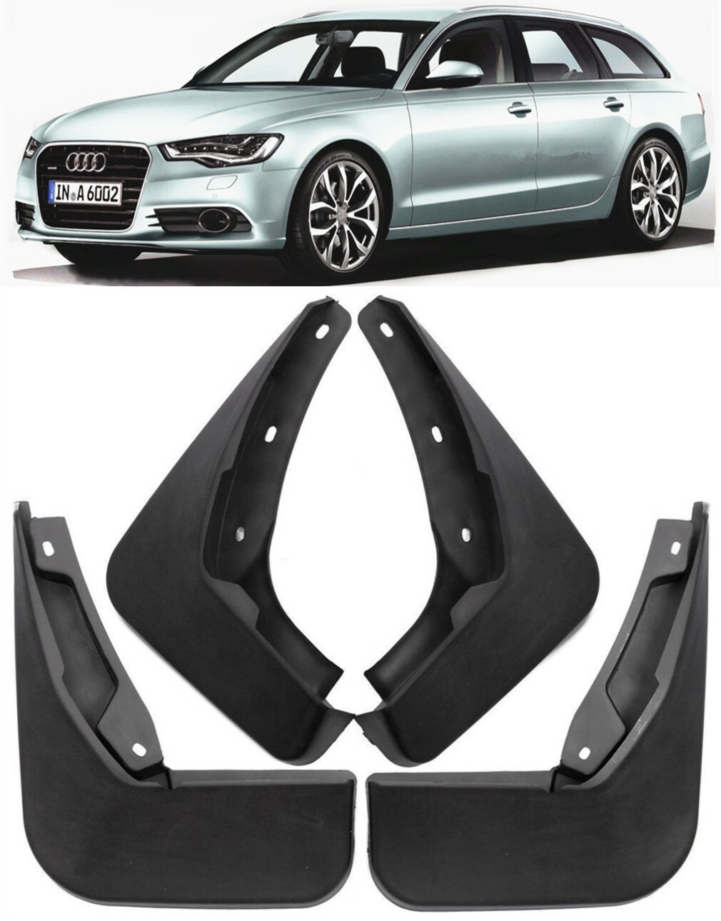 Genuine New Splash Guards Mud Flaps For 2011-2015 Audi A6 C7 Estate ...