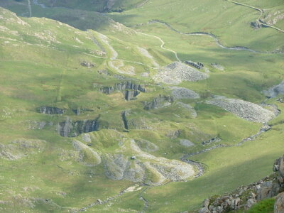 Photo 6x4 Hafod Y Llan Quarry from Snowdon South Ridge Bethania/SH6250 ...