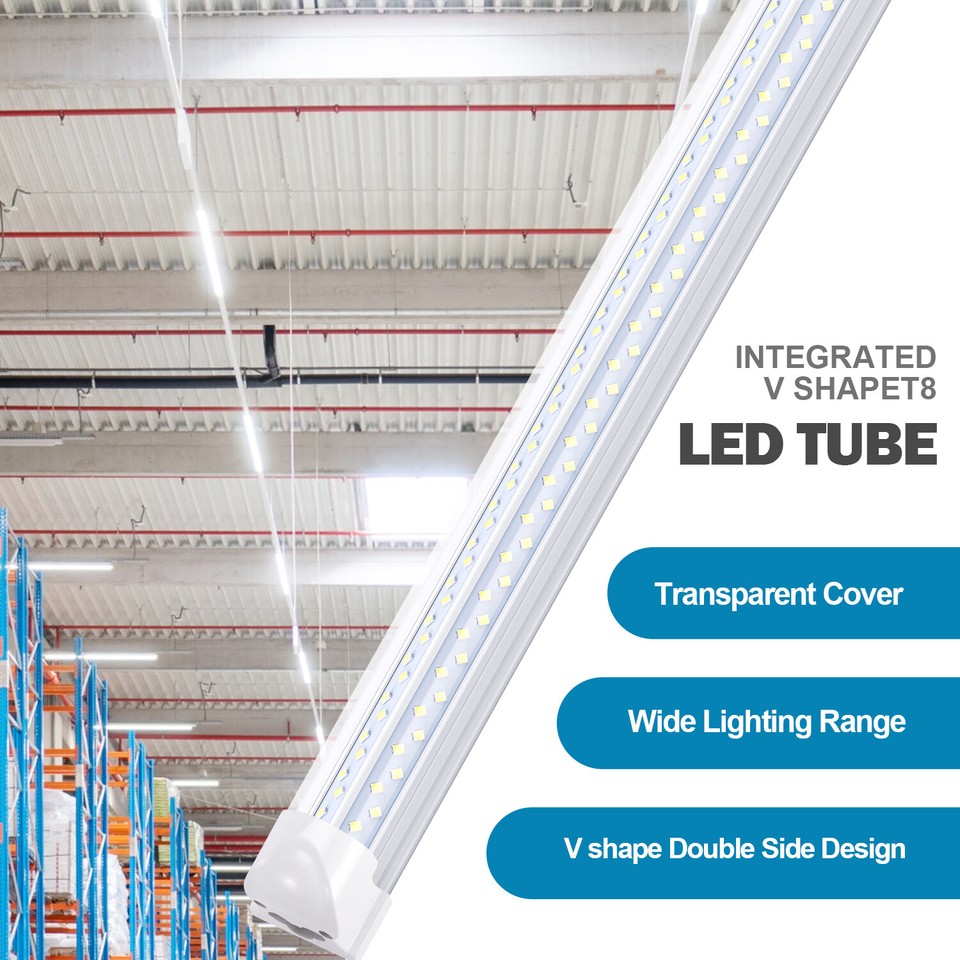 120W 72W 8FT Led Tube Light 8 Foot T8 Integrate 8' Led Shop Light ...