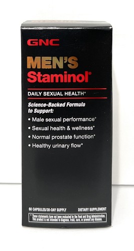 GNC Men's Staminol for Daily Sexual Health - 60 Capsules, 30 Servings ...