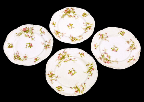 Haviland Schleiger 53B Set of 4 Salad Plates 7 1/2" – Pink Roses ...