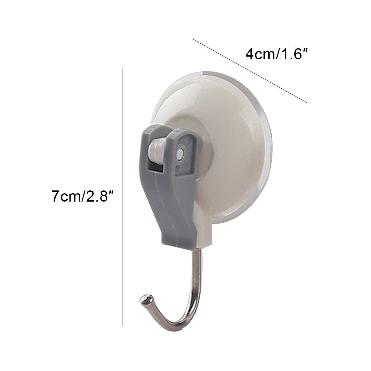 2pcs Heavy Duty Lever Suction Cup Hooks Vacuum Snap 2kg Duty Sucker ...