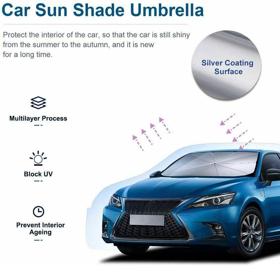 (Motor UV Umbrella) Automotive Windshield Sun Shade Sunshade Window USA ...