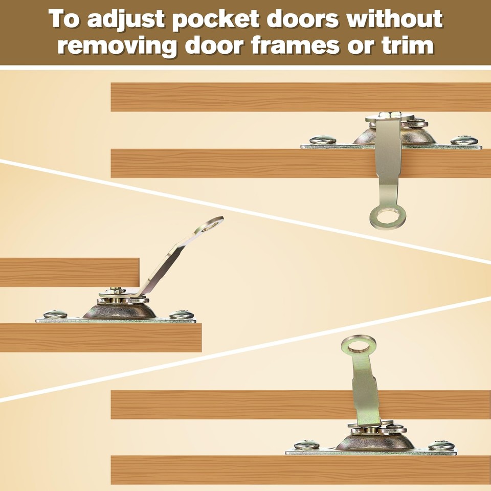 2Pcs Pocket Door Wrench 3/8Pocket Door Adjustment Wrench for Sliding ...