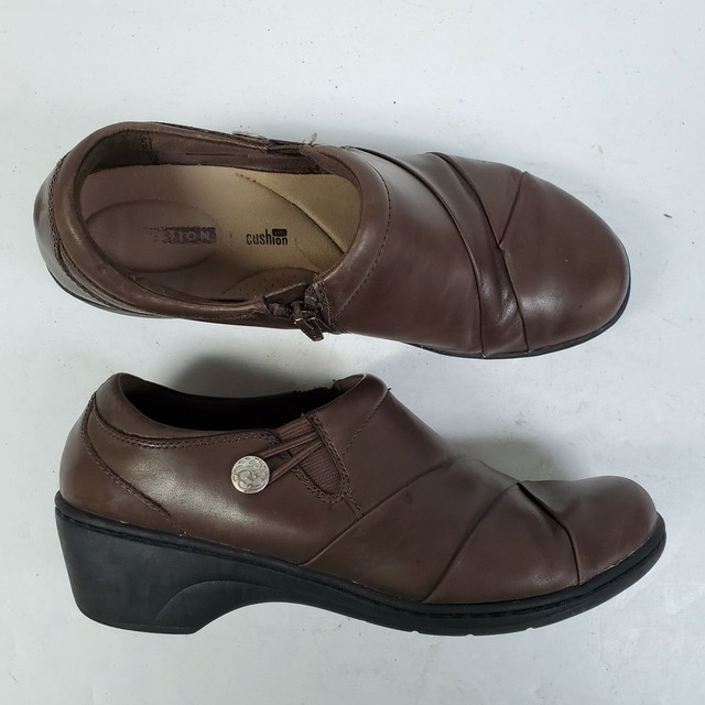 Clarks 22545 Channing Ann Brown Leather Comfort Work Shoes Womens Size ...