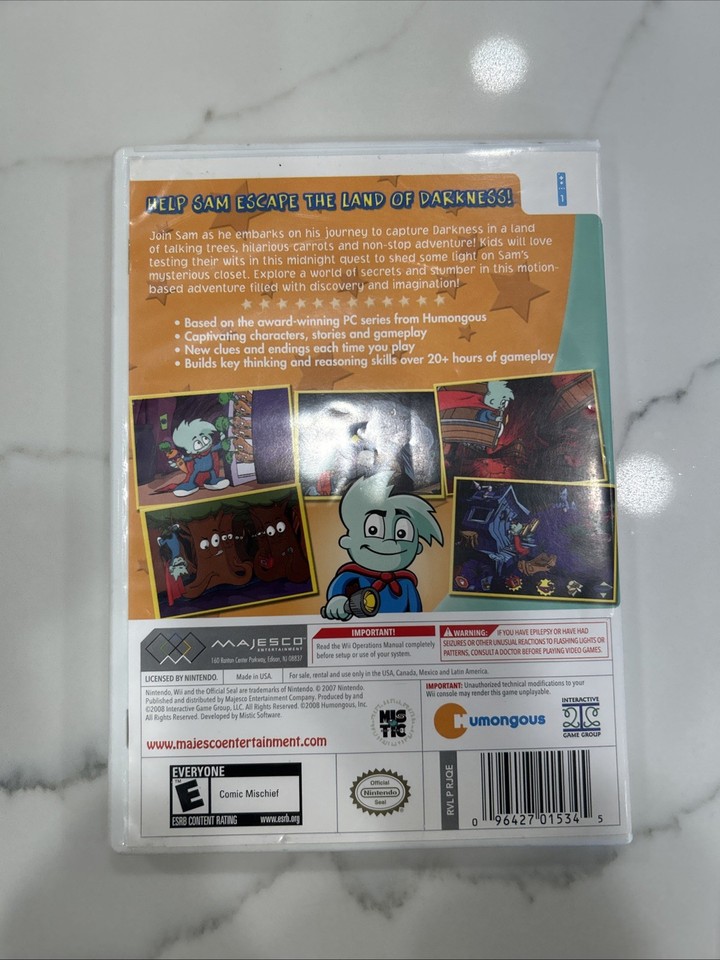 Pajama Sam Don’t Fear The Dark (Wii) Game Included (tested and works ...