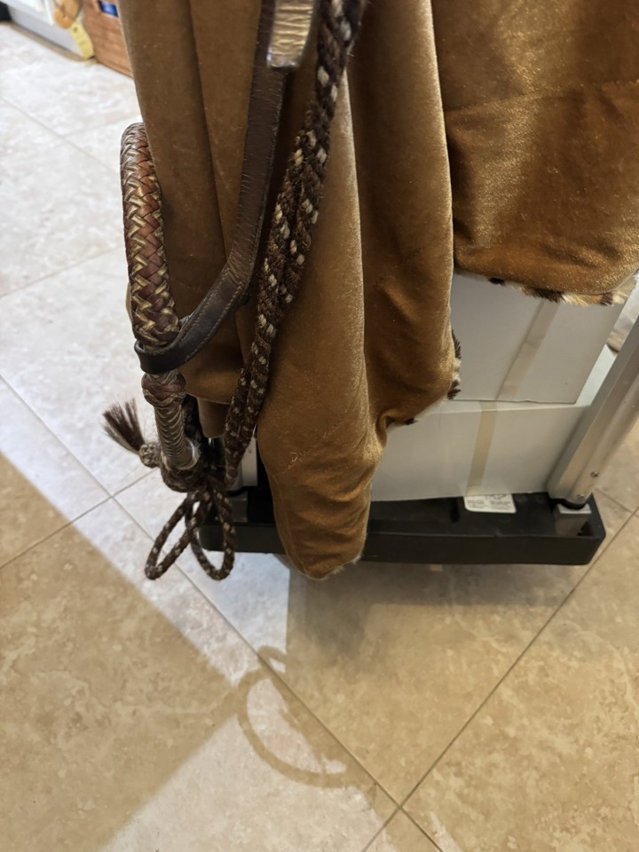 Vintage Rawhide Bosal Hackamore 3/8" flexible fine weave ManeHair ...