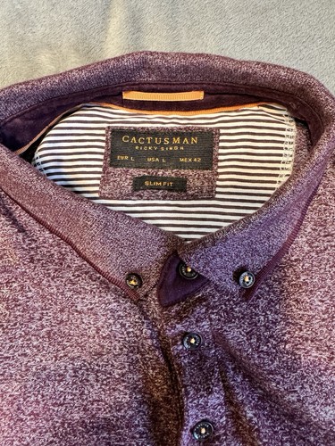 Cactus Man Ricky Singh Slim Fit Mens Large Red Luxury Touch Shirt | eBay