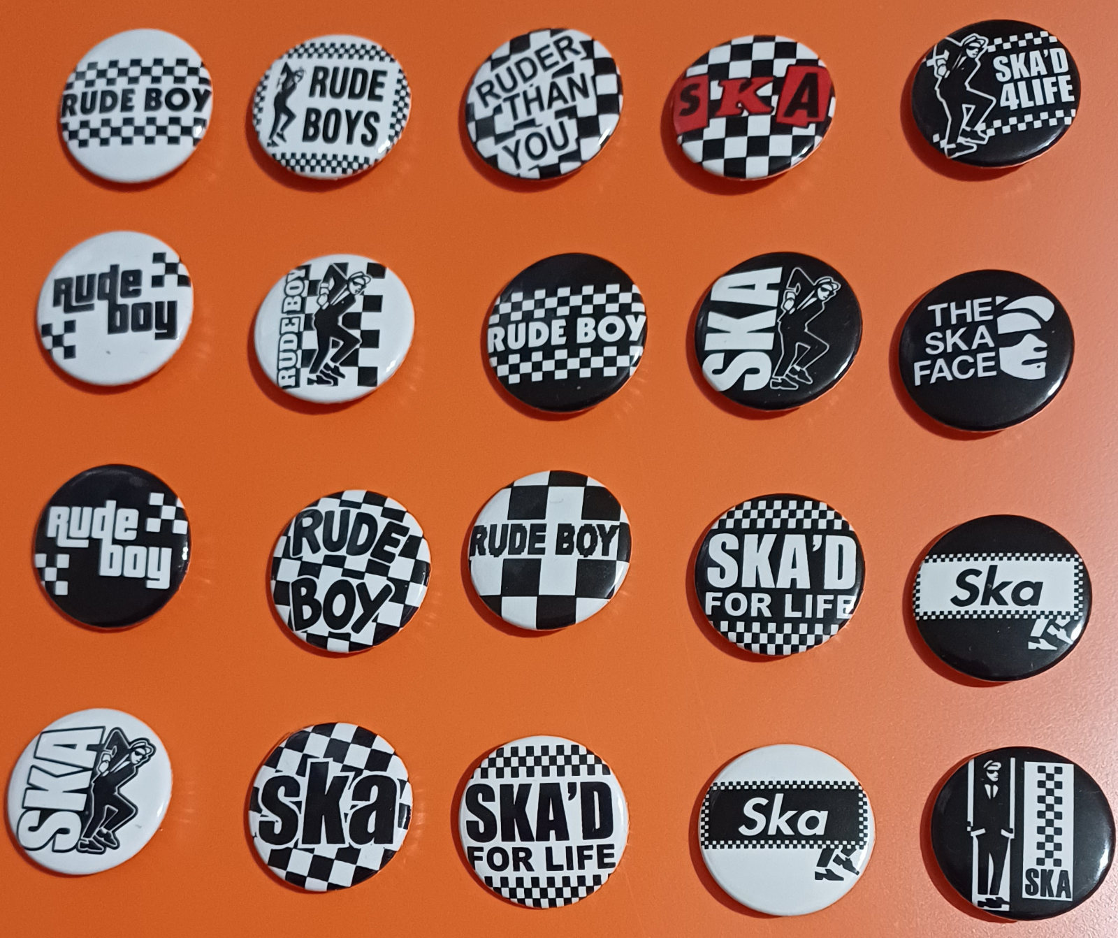 SKINHEAD Ska Mod Scooterist Badge Set of 20 | eBay UK