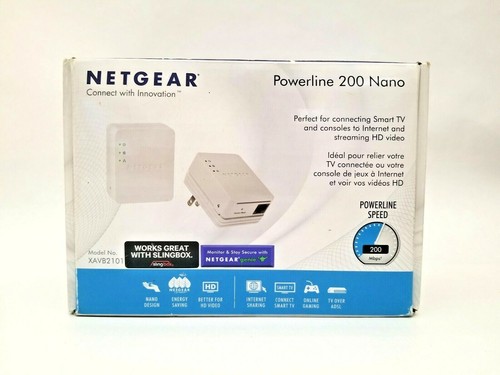 Netgear Powerline AV 200 Nano Adapter XAV2101 100PAS Wall Plug | eBay UK