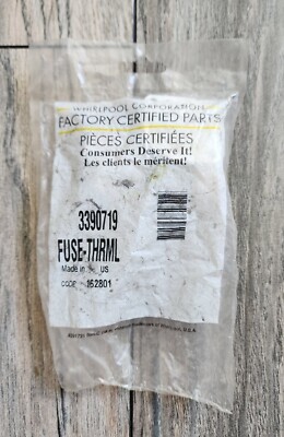 3390719 Genuine OEM Whirlpool Dryer Thermal Fuse New/Sealed | eBay