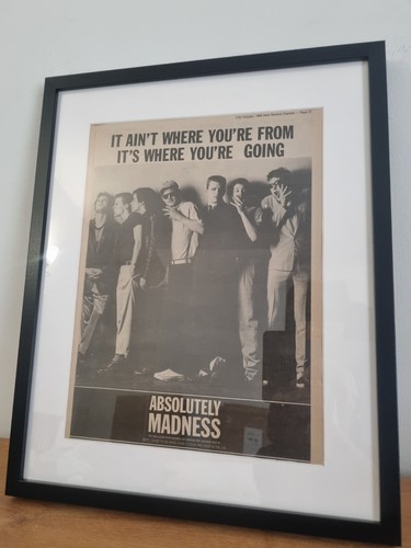 MADNESS Original framed promo ad poster. 1980.A3.Frame size 53cm x 43cm ...