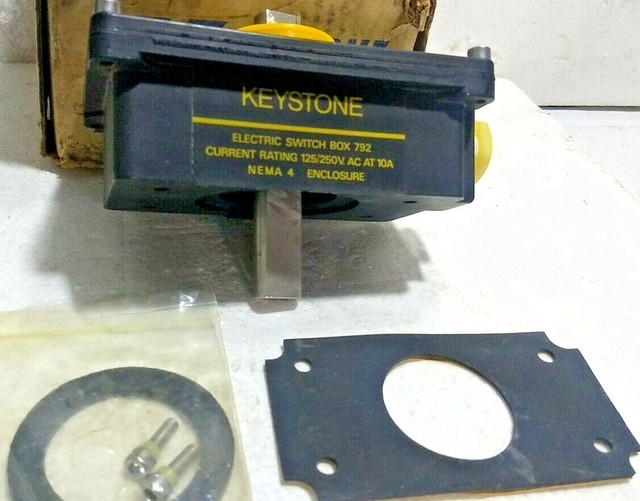Keystone Low Profile Switchbox F792 S.P.D.T Microswitch 10A 125/250 Vac ...