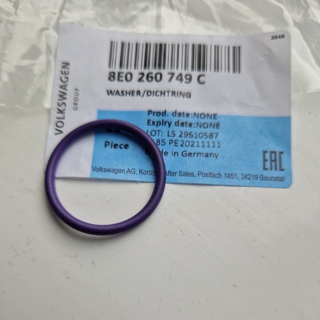 Audi VW SKODA Seat Air Con Compressor Gasket Seal Genuine 8E0260749C ...