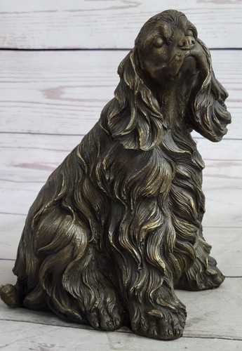 Collectible Cocker Spaniel Figurine: Authentic Bronze Sculpture by ...