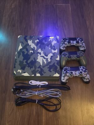 Sony PlayStation 4 Slim Limited Edition 1TB Camouflage 3 Controllers 13 ...
