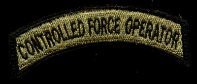 USAF Controlled Force Operator Scroll Tab Patch KP-6 | eBay