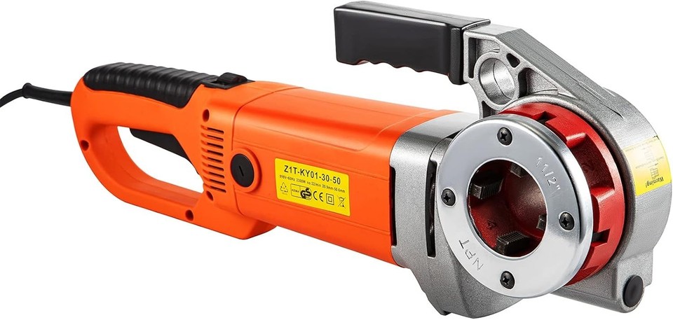 Electric Pipe Threader, 2300W Pipe Threading Machine with 6 Dies 1/2"-2 ...