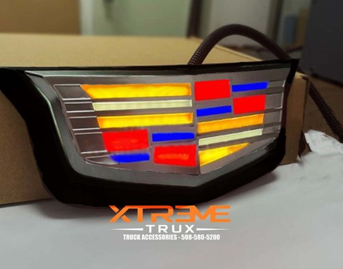 Fits 2015-2020 Cadillac Escalade Silver Dynamic Rear LED Multi Colored ...