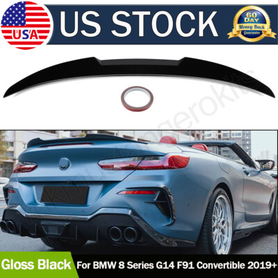For BMW 8 Series G14 F91 840i 2019-2023 Gloss Black Rear Trunk Spoiler ...