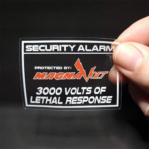 Car Alarm DECALS, Inside or Outside Glass, Window STICKERS, MagnaVolt ...