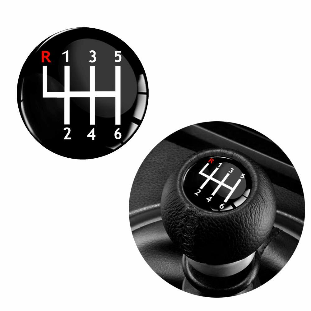 Ø3cm GEAR KNOB SHIFT PATTERN LEVER STICKER 3D EMBLEM STICK BADGE 6 ...