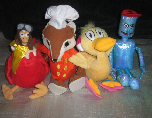 Vintage STARFALL PLUSH LOT Gus Duck Chef Mox Fox Peg Hen Tin Man ...