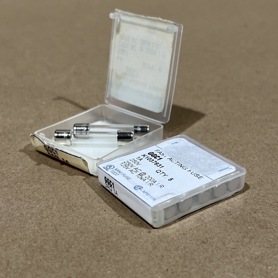 MERSEN GGC1 FAST ACTING FUSE 1 AMP 250 VOLT GLASS BODY LOT OF 7 | eBay