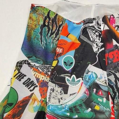 Womens Size XS Adidas Originals Allover Print Asymmetrical Drape Skirt ...