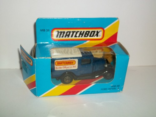 Rare Matchbox MB38 Ford Model A - 1981 in Blue Box - "On the Move in ...