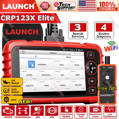 LAUNCH CRP123X Car OBD2 Scanner Code Reader Check Engine ABS SRS ...
