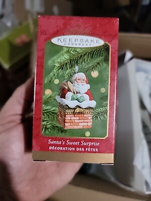 Hallmark Santa's Sweet Surprise Trinket Box Ornament 2001, LaDene ...