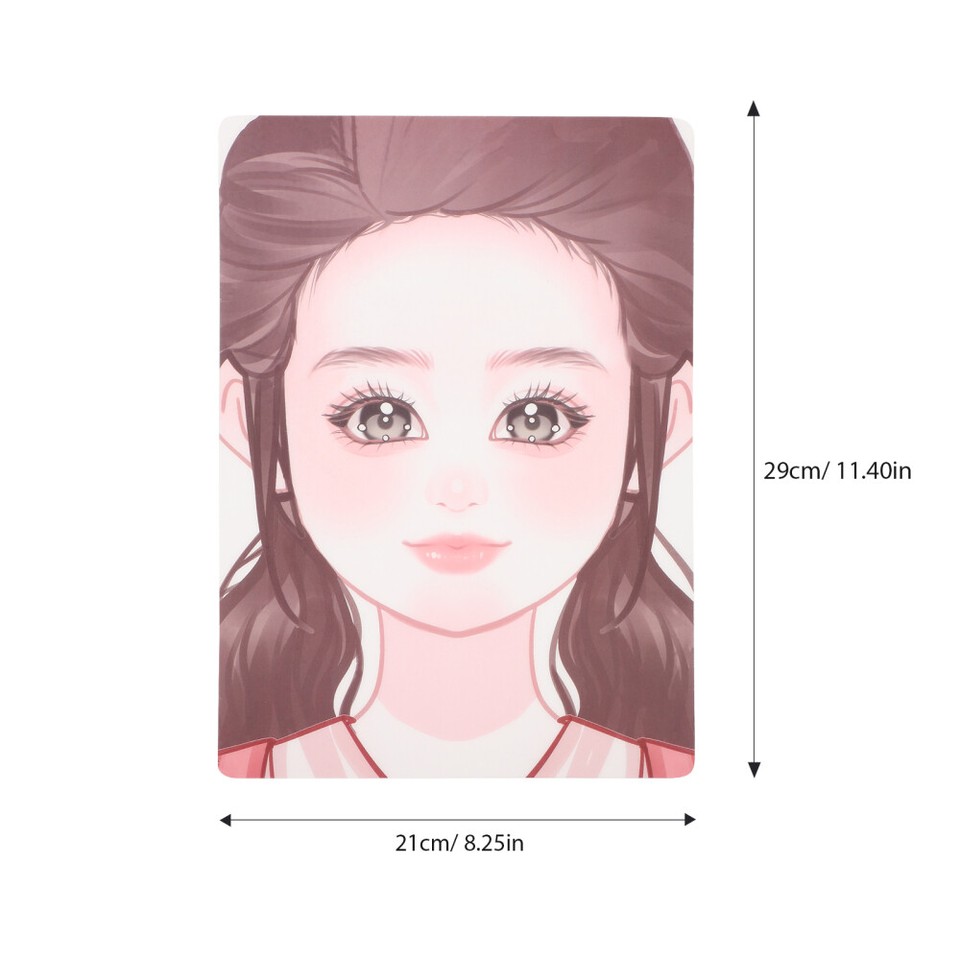 1 Sheet of Face Drawing Board Face Makeup Practice Mold Makeup ...