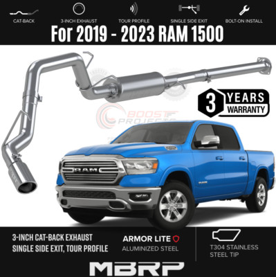 MBRP 3'' Cat-Back Single Exit AL Exhaust w/ SS Tip For 2019 - 2023 Ram ...