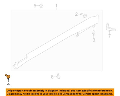 NISSAN OEM Exterior-Rocker Molding Grommet Clip Nut 7684835F00 | eBay