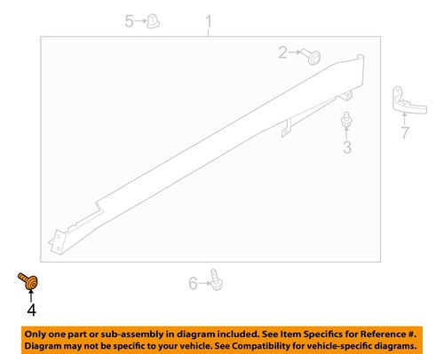 NISSAN OEM Exterior-Rocker Molding Grommet Clip Nut 7684835F00 | eBay