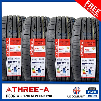4 X New 205 40 17 THREE-A P606 84W XL 205/40R17 2054017 *C/B RATED* (4 ...