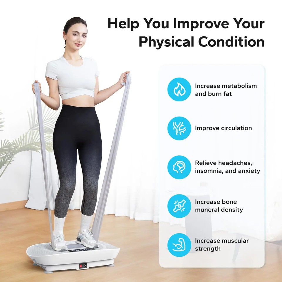 Vibration Plate Machine Full Body Workout Platform Weight Loss Exercise ...