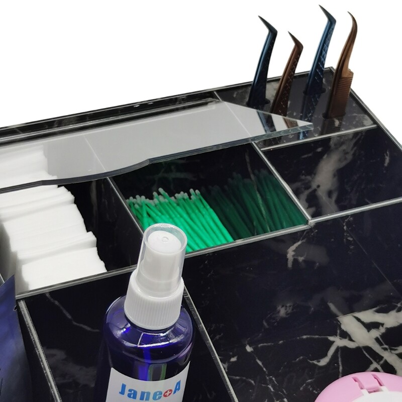 3 Colors Eyelash Tools Desktop Storage Box Acrylic Tweezers Container ...