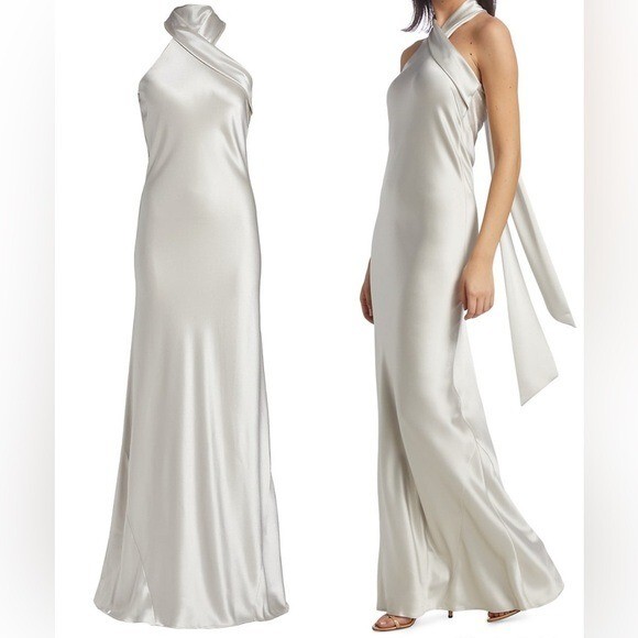 Platinum Colored Evening Gown